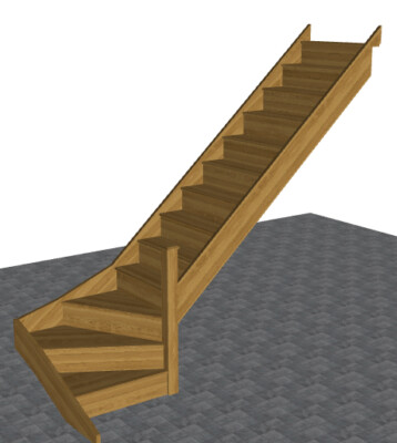 Oak Staircase > 3 Kite Winder Stair - * SPECIAL OFFER * Limited Time ...