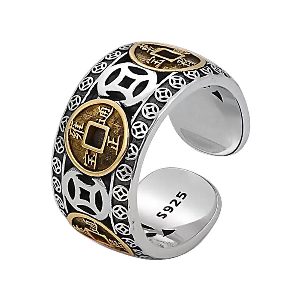 Richluck Max Force Five Emperors Coins Ring Emperor Coin Chinese Feng ...