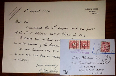 Brigadier General Frederick Gore Anley (1864-1936) Autograph ~ Signed ...