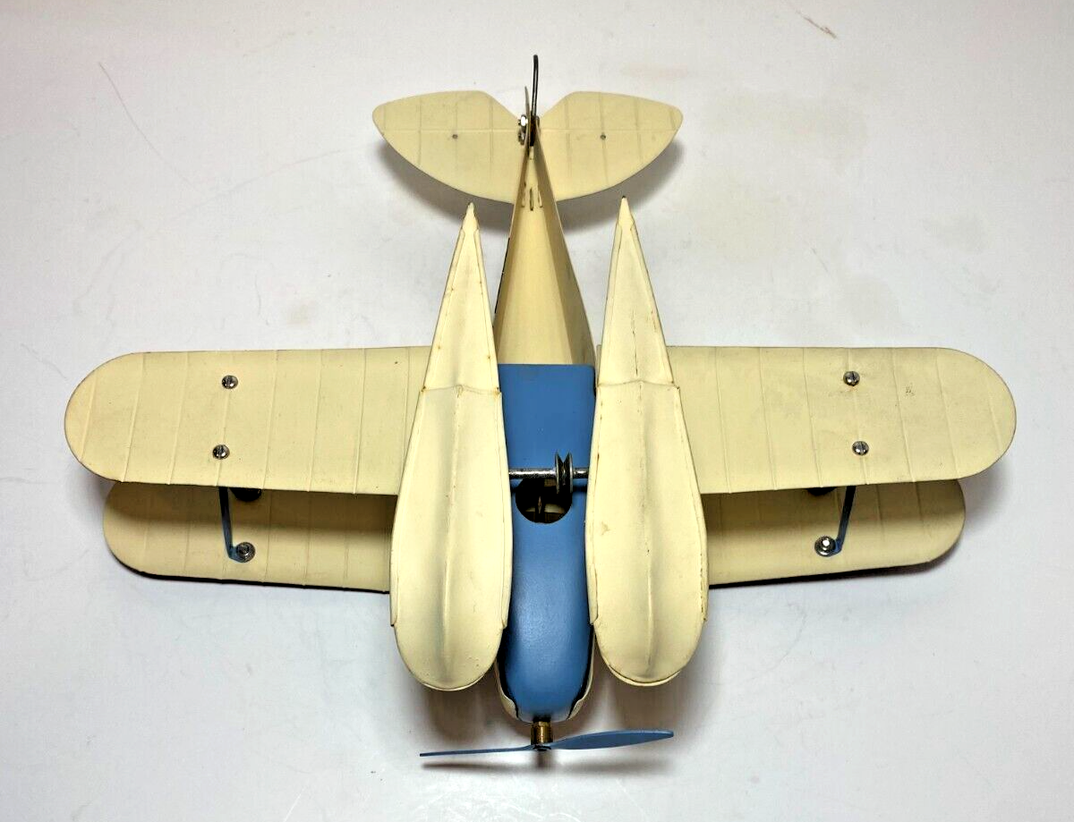 Meccano Aeroplane TinTin Litho Toy Sea Plane / Biplane w/ Pilot ...