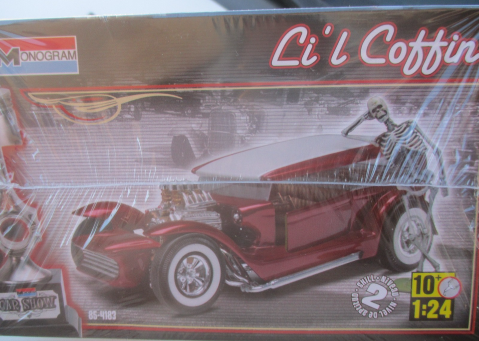 🔥 "Li'l Coffin" Rod SHOW CAR MONOGRAM #85-4183 1/24 WRAPPED 🔥2013 ISSUE ...