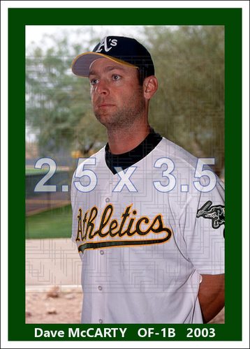 Dave McCarty - 2003 Oakland Athletics - choose a size - color print | eBay