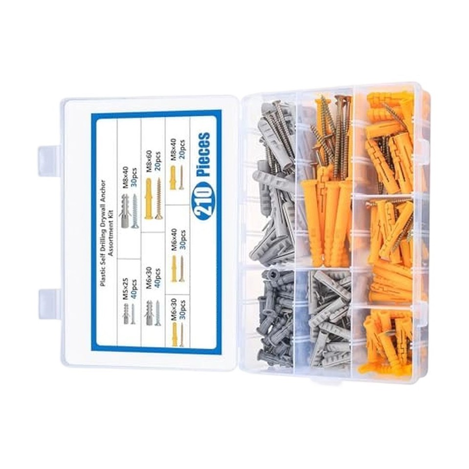 Anchor Set Carbon Steel Screws Galvanized Finish Compartmented Storage ...