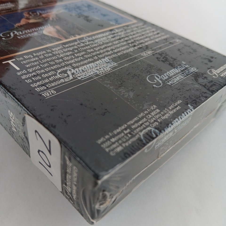 King Kong VHS 1976 New Sealed Colorized Paramount Home Video Special ...