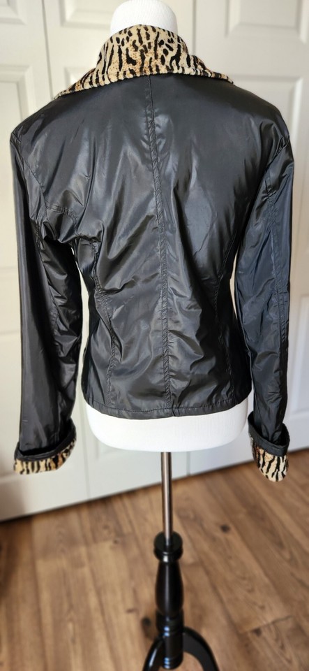 MARCELLE RENEE LUX Brown Faux Leather Sherpa Lined Short Jacket Women's ...