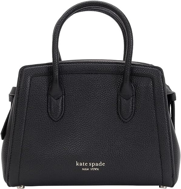NWB Kate Spade Knott Mini Satchel Black Pebbled Leather PXR00438 $298 ...