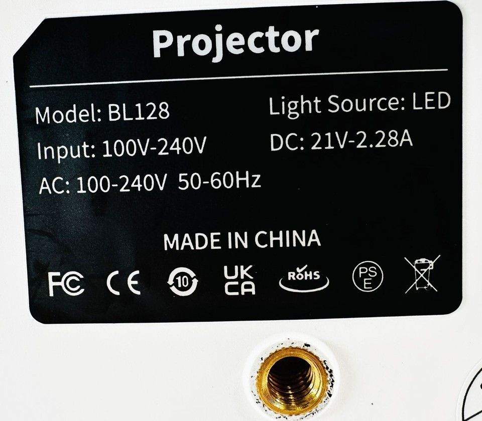 Elephas BL128 LED Mini Projector Full HD 1080P, Black/White | eBay