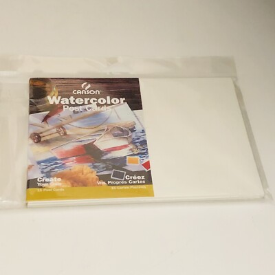 Canson Watercolour Post Cards 5”x7” Create Your Own 15 Post Cards | eBay