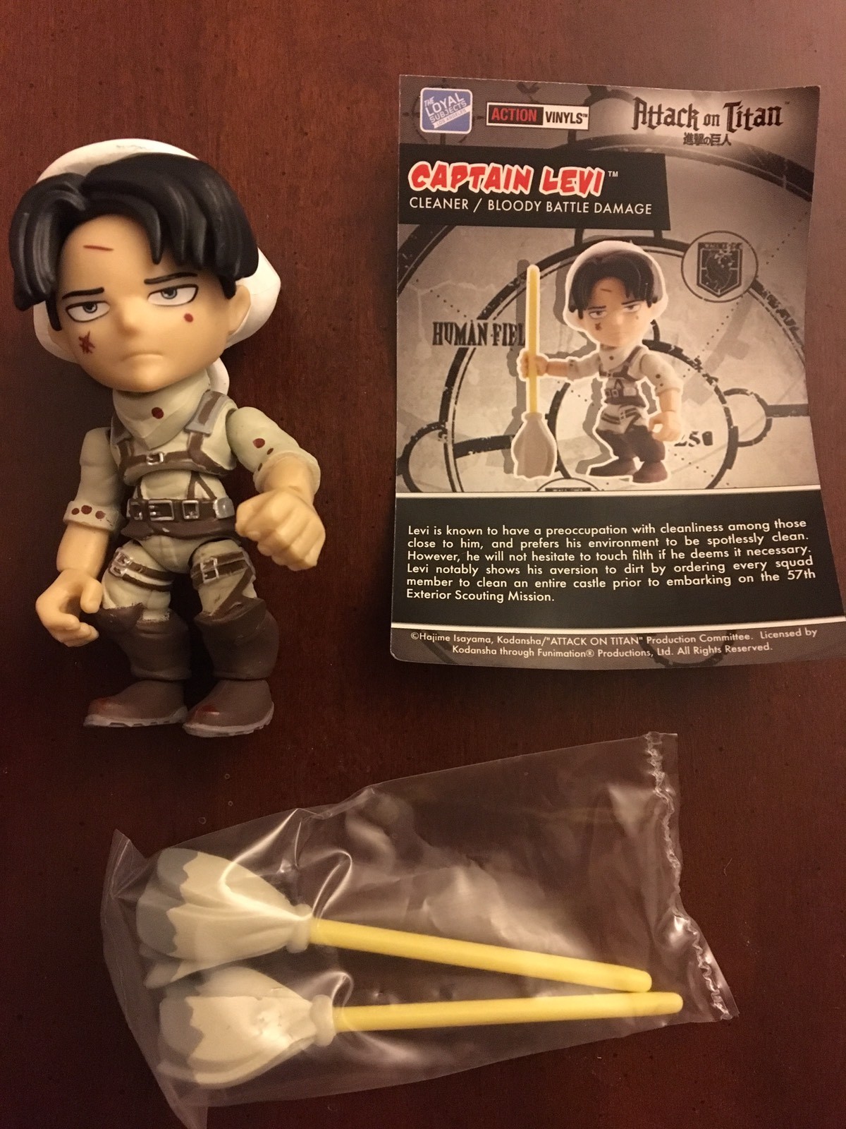 Loyal Subjects ATTACK ON TITAN Action Vinyls CAPTAIN LEVI CLEANER 1/96 ...