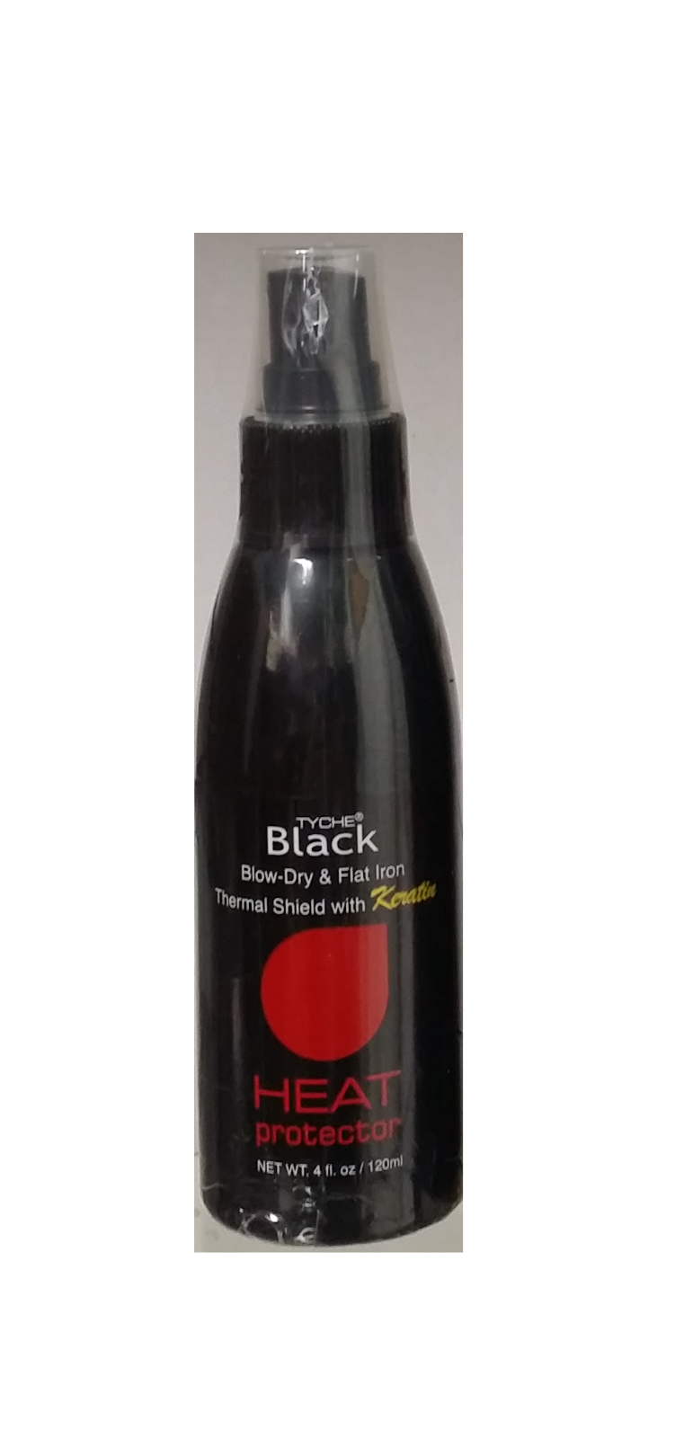 TYCHE BLACK HEAT PROTECTOR- Flat Iron Spray with Keratin( 5.4oz / 4oz ...