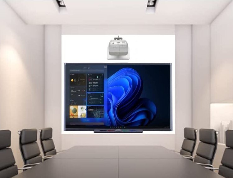 Interactive Smart Board SB680 and Short throw projector. (1 year ...