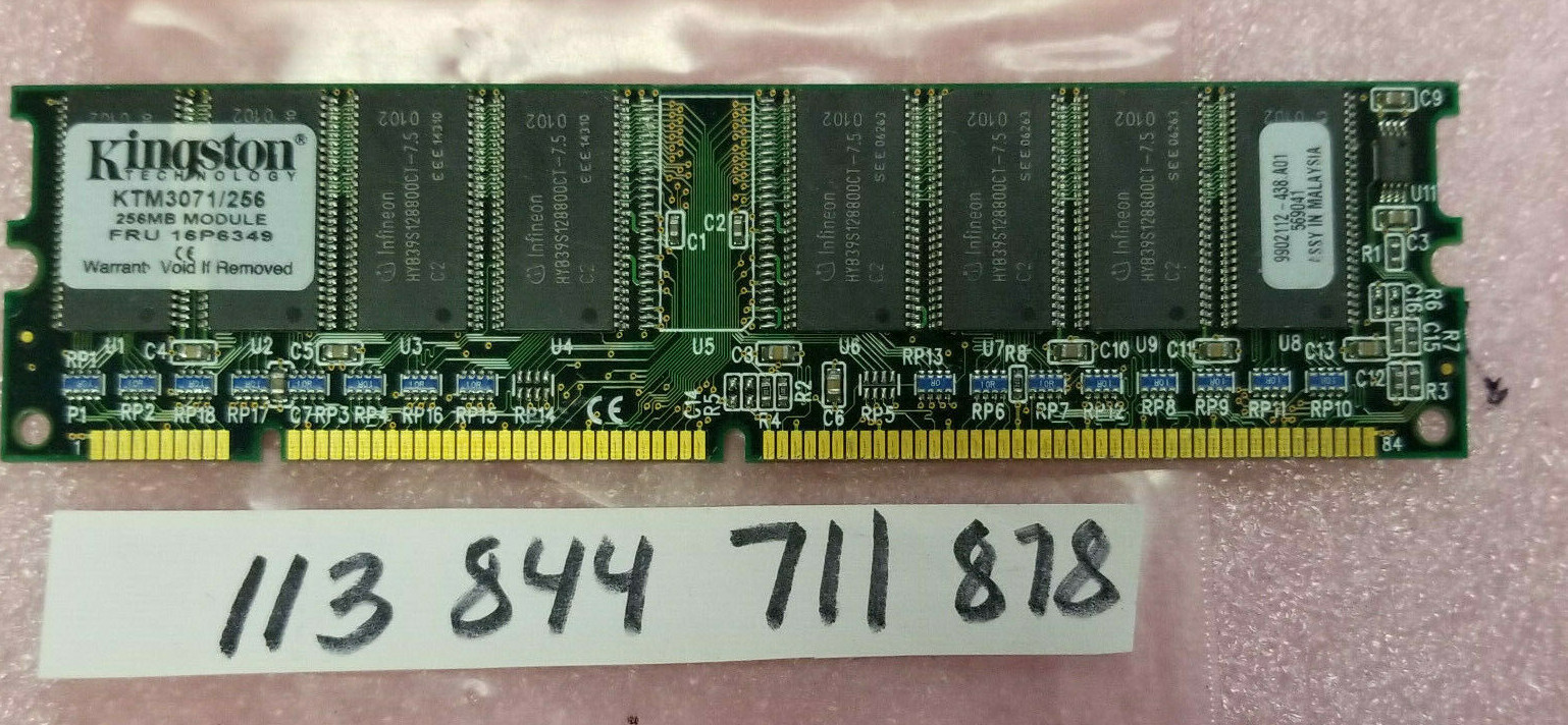 256MB SDR SD SDRAM PC133 133 SYNCH DUAL RANK 2RX8 16X8 168PIN NON-ECC ...