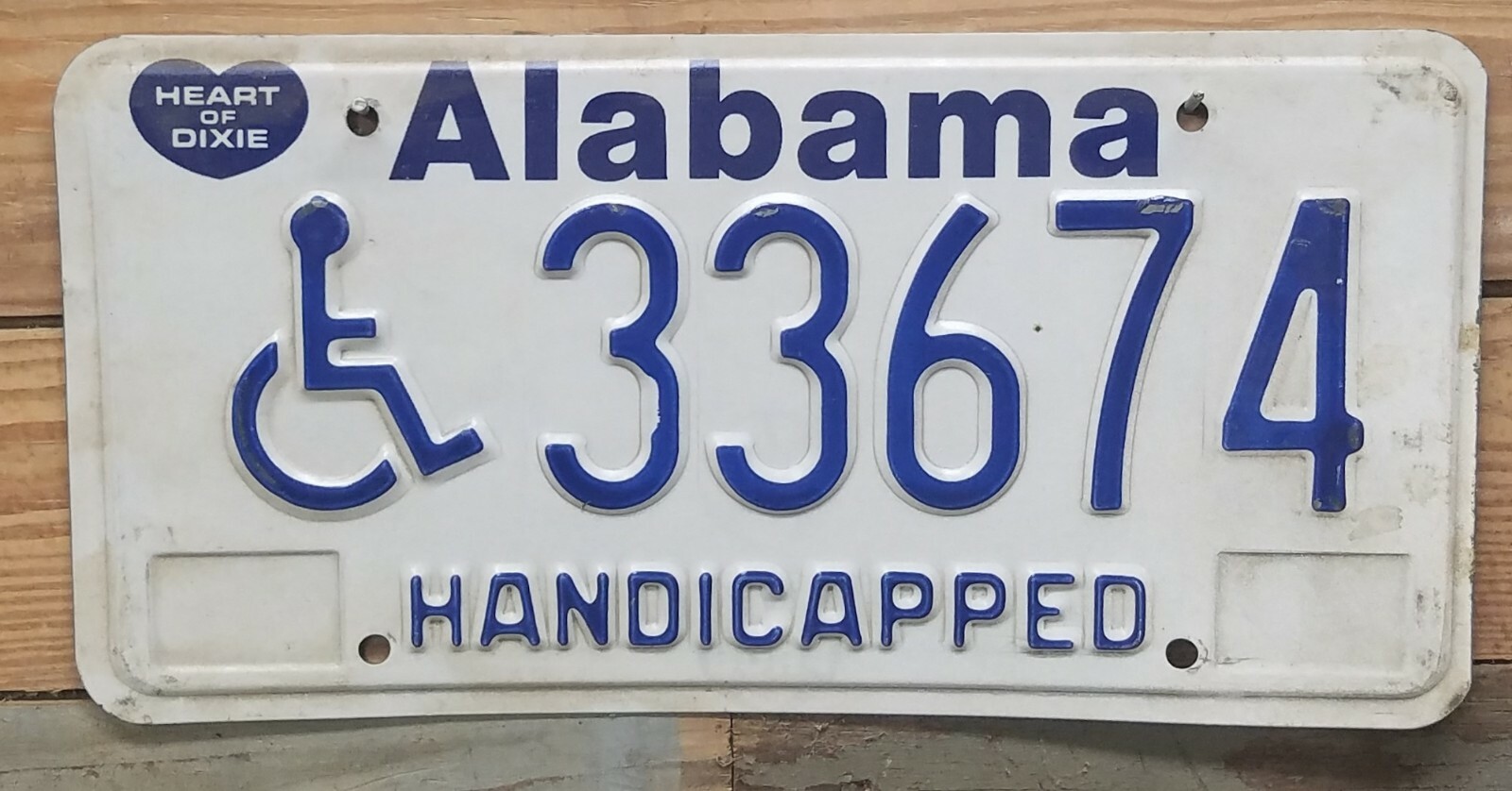 Vintage Alabama expired 197? Handicapped Metal License Plate / Tag ...
