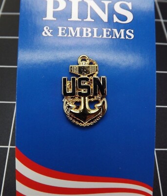 BRAND NEW Military Lapel Pin United States Navy Chief Petty Officer USN ...