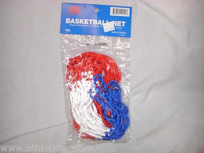 ATHLETIC SPECIALTIES RED/WHITE/BLUE BASKETBALL NET 21" LONG | eBay