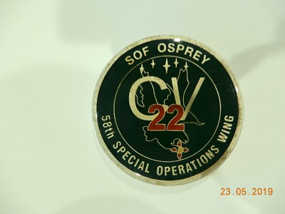CV-22 SOF Osprey, 58th Special Operations Wing Authentic Challenge Coin ...