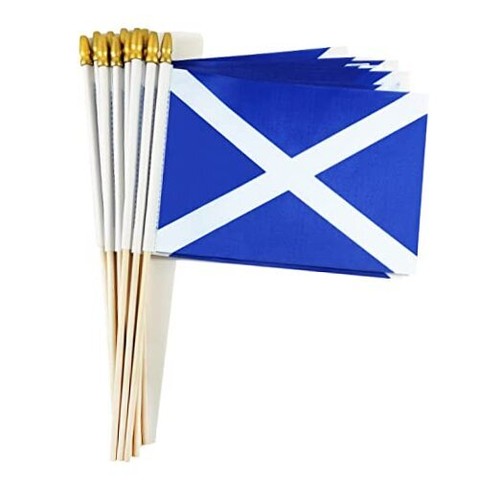 Scotland Small Flag Scottish Stick Mini Hand Held Flags - Solid Wooden ...