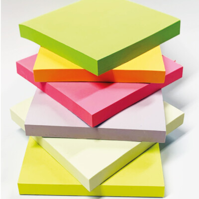 Assorted Neon/Pastel Removable Sticky Post It Coloured Notes Pads ...