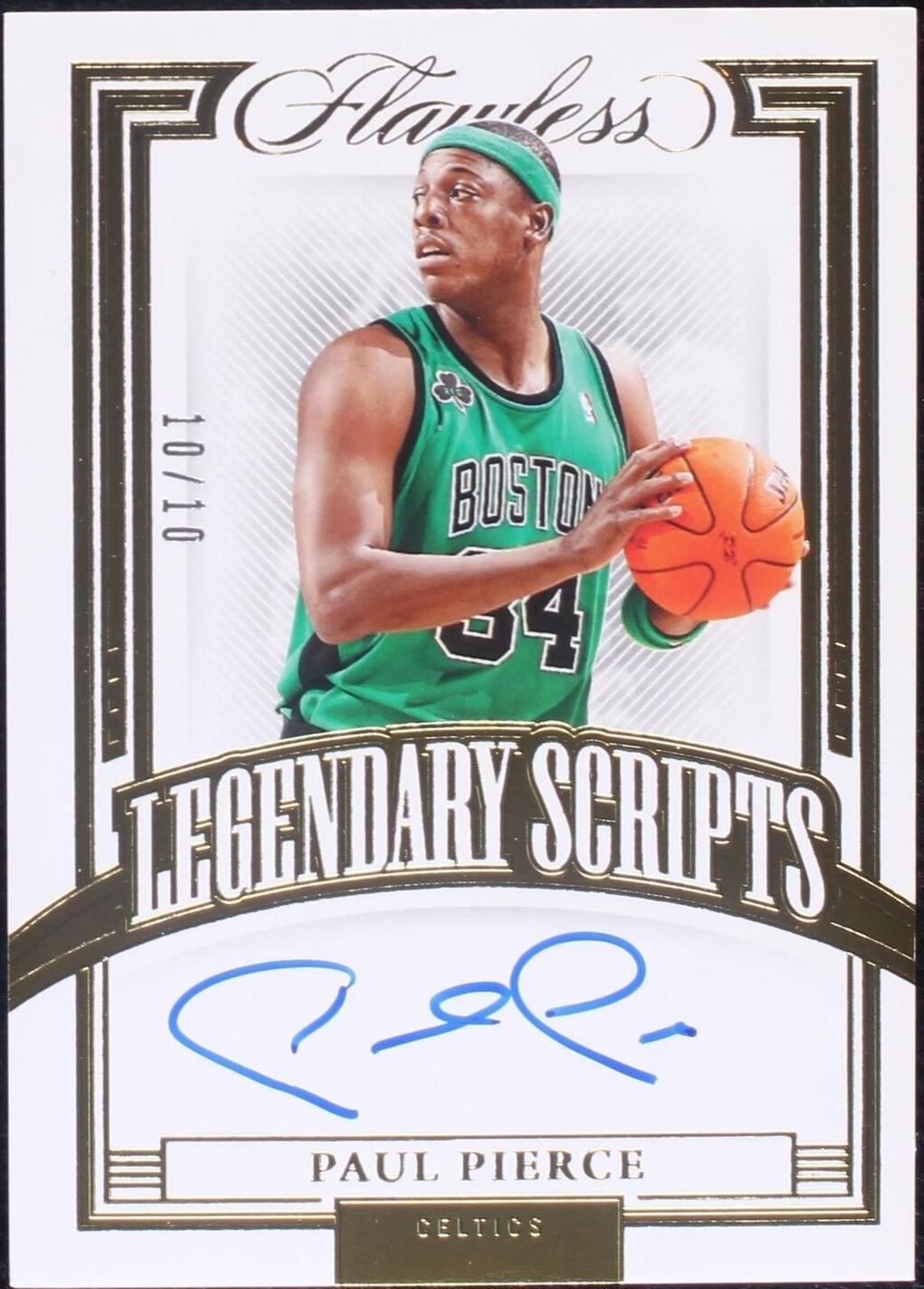 2021-22 Panini Flawless - Legendary Scripts Paul Pierce #LSC-PPC Gold ...