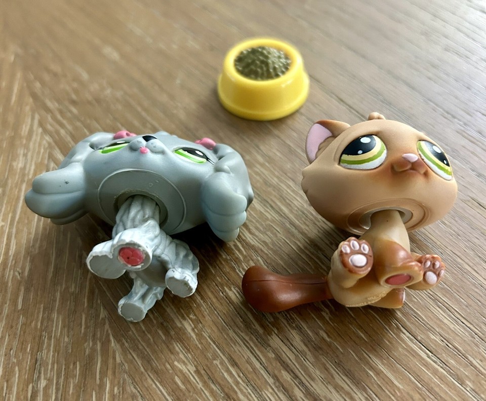 Littlest Pet Shop LPS Authentic Pet Pairs 193 Maltese Dog 194 Kitten | eBay