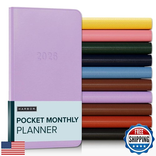 Harbor Pocket Monthly Planner 2026, Calendar Planner and Notebook ...