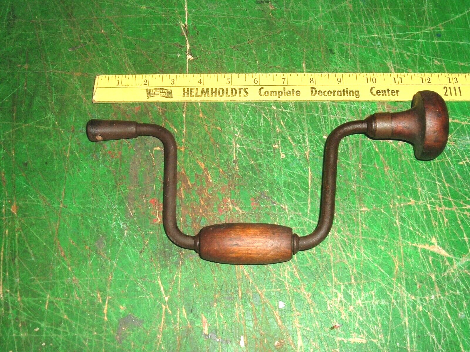 vtg Antique twist crank Hand Drill Brace Small Sweep Woodworking Tool ...