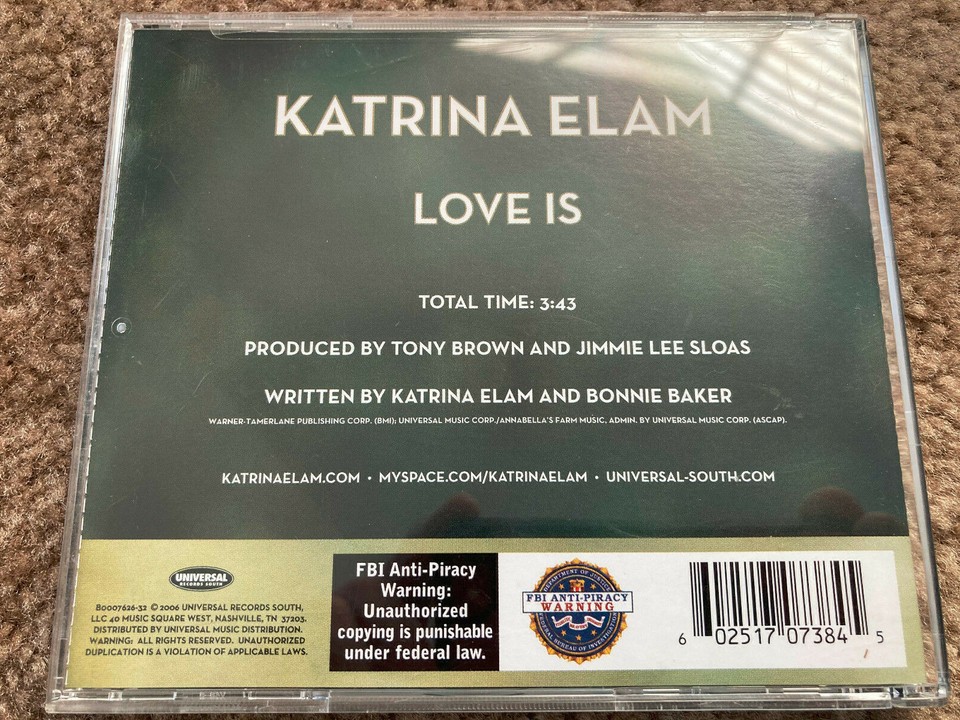 Love Is by Katrina Elam (CD Single, Universal Records South, 2006 ...