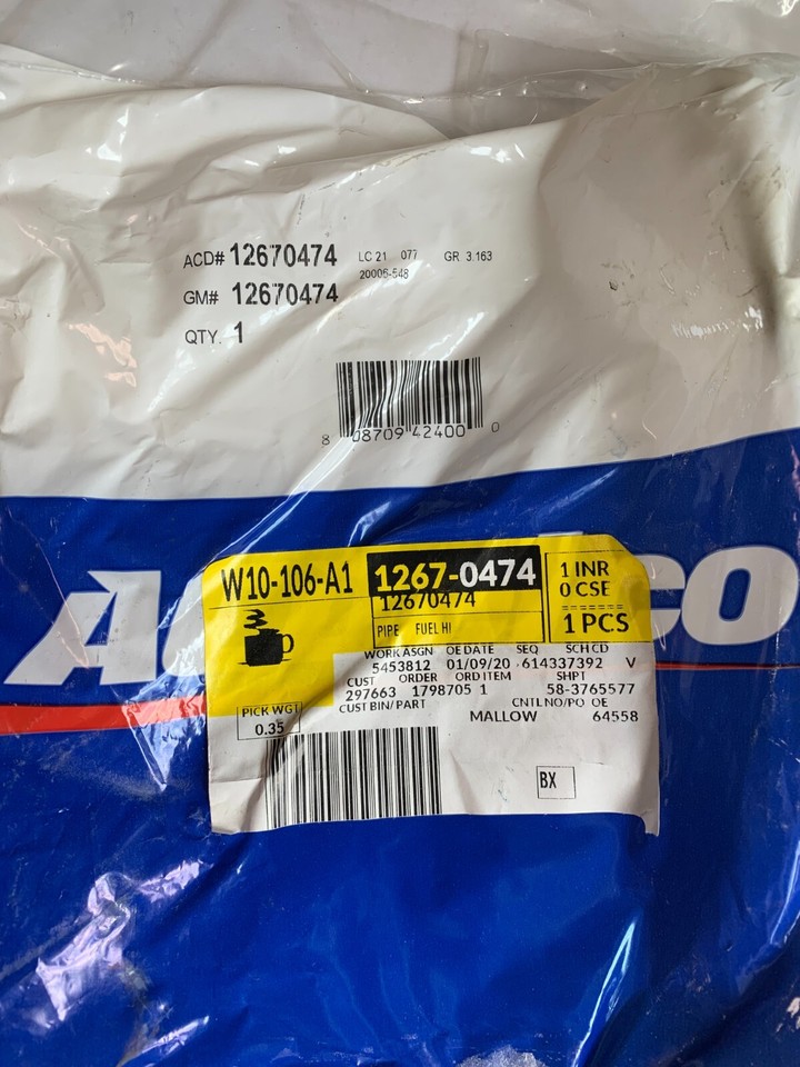 ACDelco GM 12670474 Fuel Line Pipe | eBay