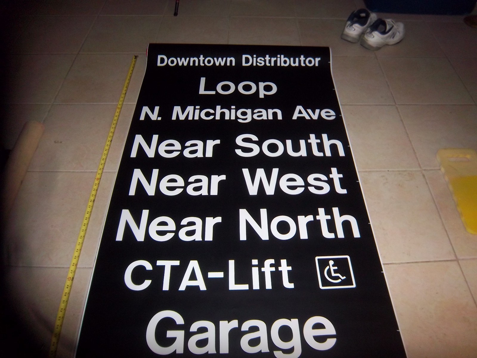 15 FT LONG CHICAGO SUBWAY ROLL SIGN CTA SOLDIER FIELD I OF U MEDICAL ...