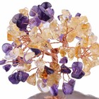 Natural Crystal Tree Copper Money Tree with Agate Slice Base for Luck ...