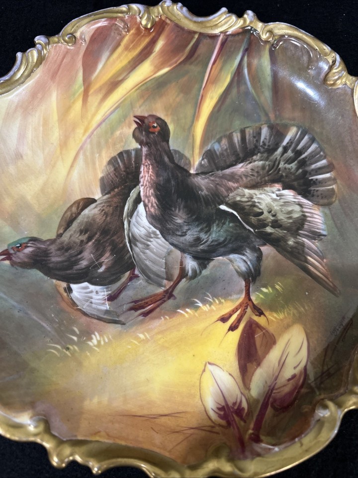 Antique LRL Limoges Turkey Bird Platter Charger 12.5” | eBay