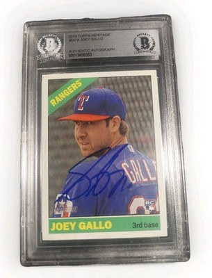 2015 Topps Heritage Joey Gallo #647 Autographed Beckett Authentic | eBay