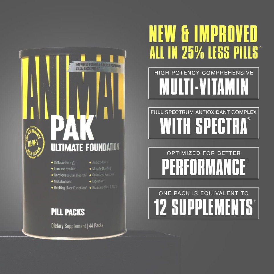 Universal Nutrition ANIMAL PAK 44 Packs Multi Mineral NEW IMPROVED ...