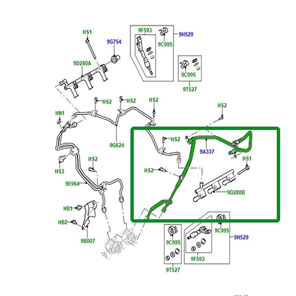 LAND ROVER FUEL PIPE PUMP FEED RANGE ROVER DEFENDER RANGE ROVER SPORT ...