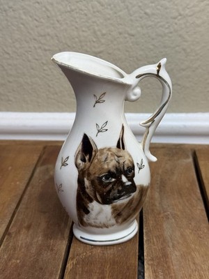 Vintage Relco Japan Boxer Dog Decorative 5.5” Pitcher Hand Painted | eBay