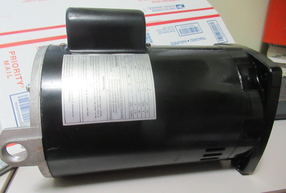 POOL PUMP MOTOR 1.5hp, 230v/115V, 8/16A, 1 PH ,Y56Y Fr,3450 RPM GOOD ...