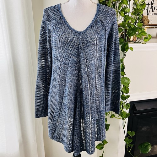 Avenue Blue Chunky Open Knit Lightweight Flowy Sweater - Plus 18/20 | eBay