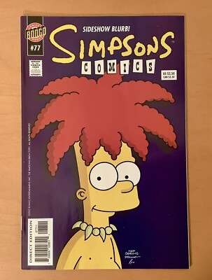 Simpsons Comics #77 2002 Sideshow Blurb Matt Groening Bart Simpson Lisa ...