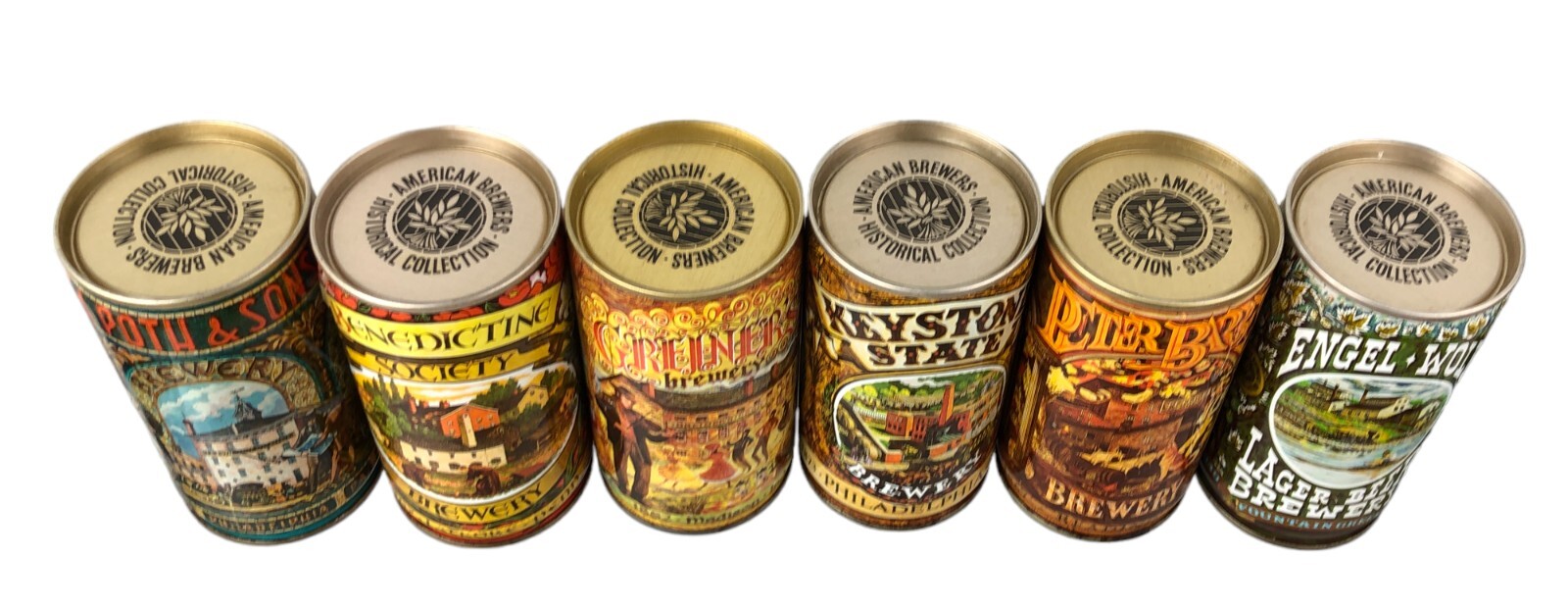 Lot of 6 Vintage 1970s AMERICAN BREWERS Historical Collection Beer Cans ...