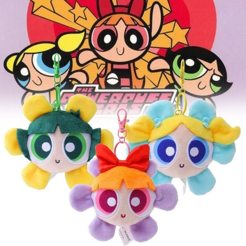 Ultra Soft Powerpuff Girls Bubbles Plush Keychain Flower Shaped Cute ...