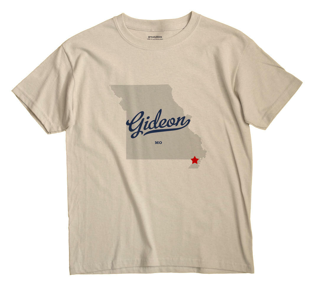 Gideon Missouri MO T-Shirt MAP | eBay