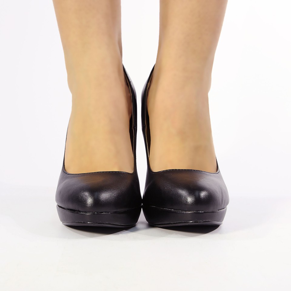 WOMENS LADIES STILETTO HIGH HEEL PLATFORM SMART OFFICE WORK PARTY COURT ...