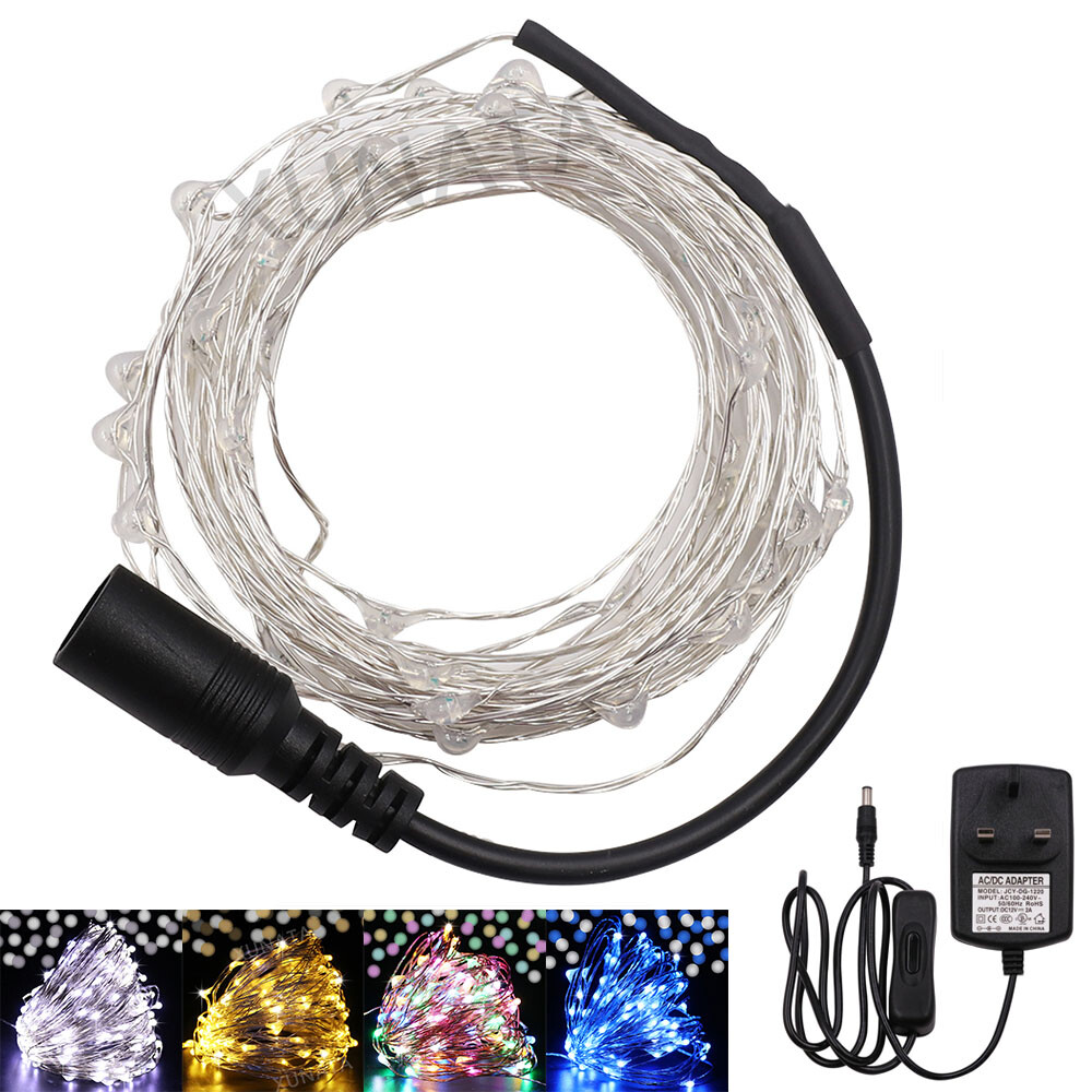 Mains Powered 100-500 LED Micro Rice Wire Copper Fairy String Lights ...