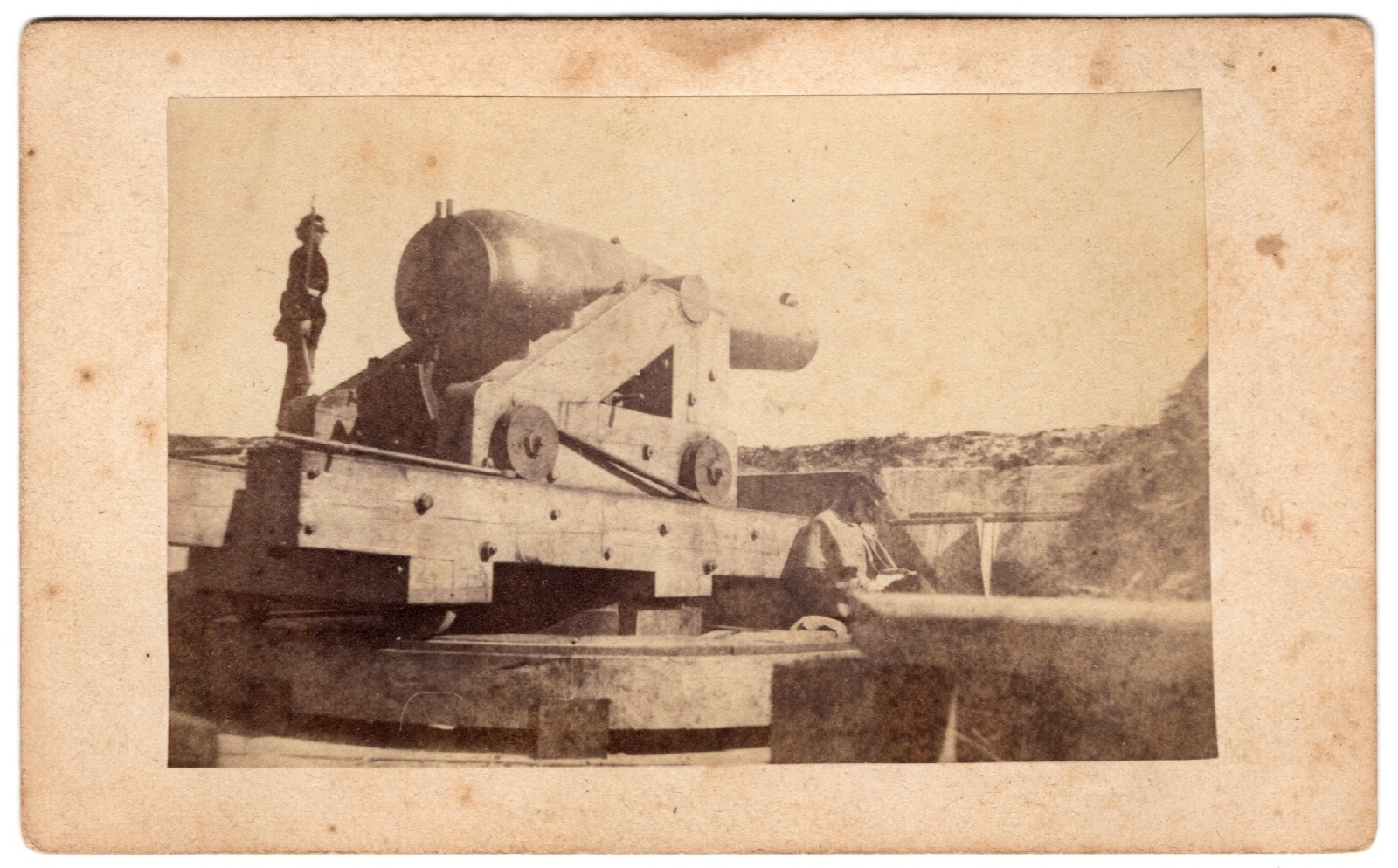 1861 CDV of CSA Cannon Captured by Union on Hilton Head after Battle ...