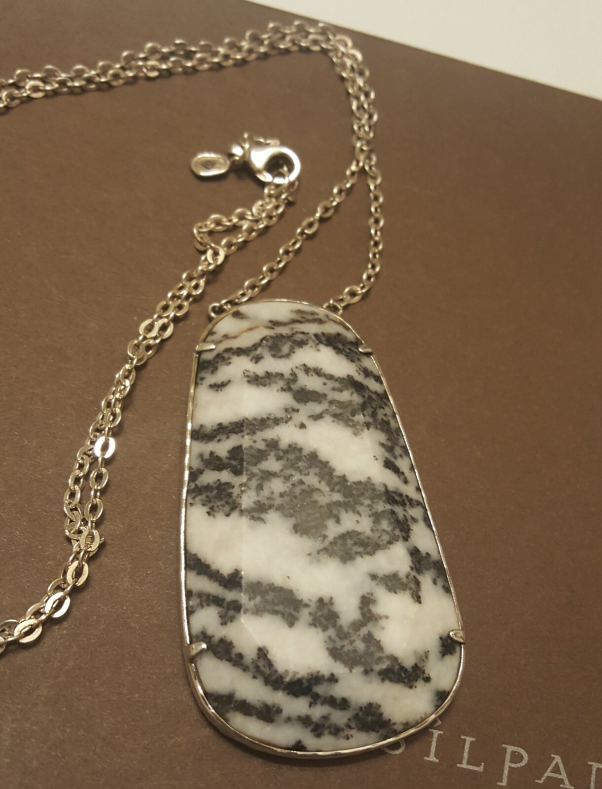 Silpada Sterling silver "Wild Thing" Zebra Agate 30" … - Gem