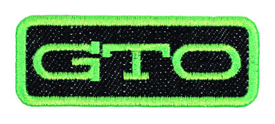 Pontiac GTO Embroidered Patch Black/Neon Green Iron-On Sew-On Hat ...