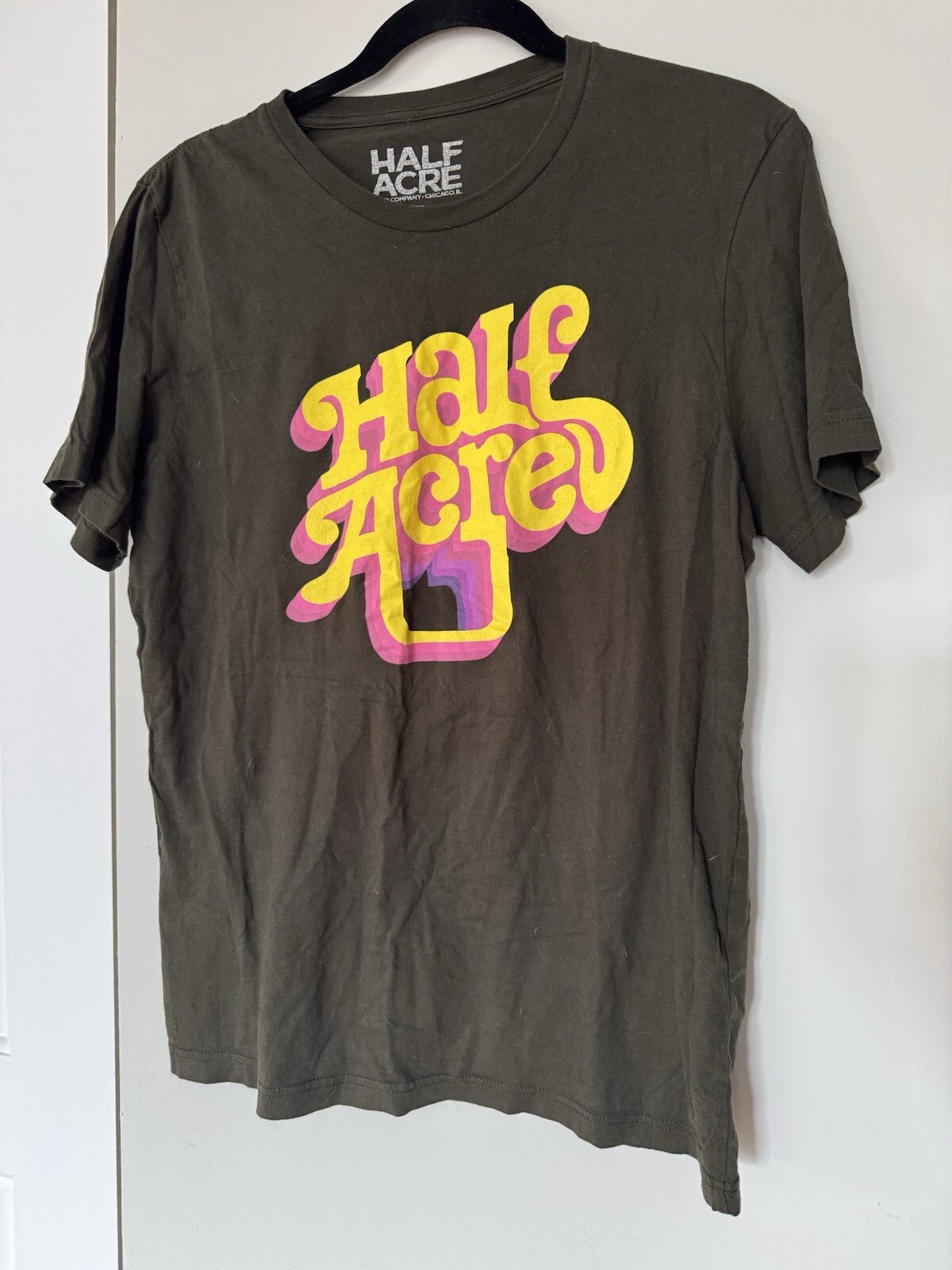 Half Acre, Chicago Brewery, 70s-style Logo Short Slee… - Gem