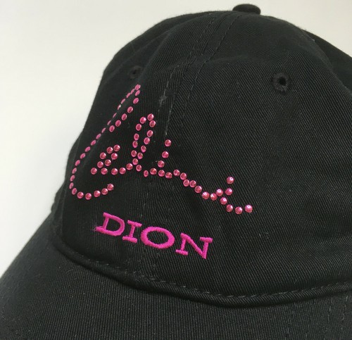 Celine Dion Hat Baseball Cap A New Day Beaded & Embroidered Black ...