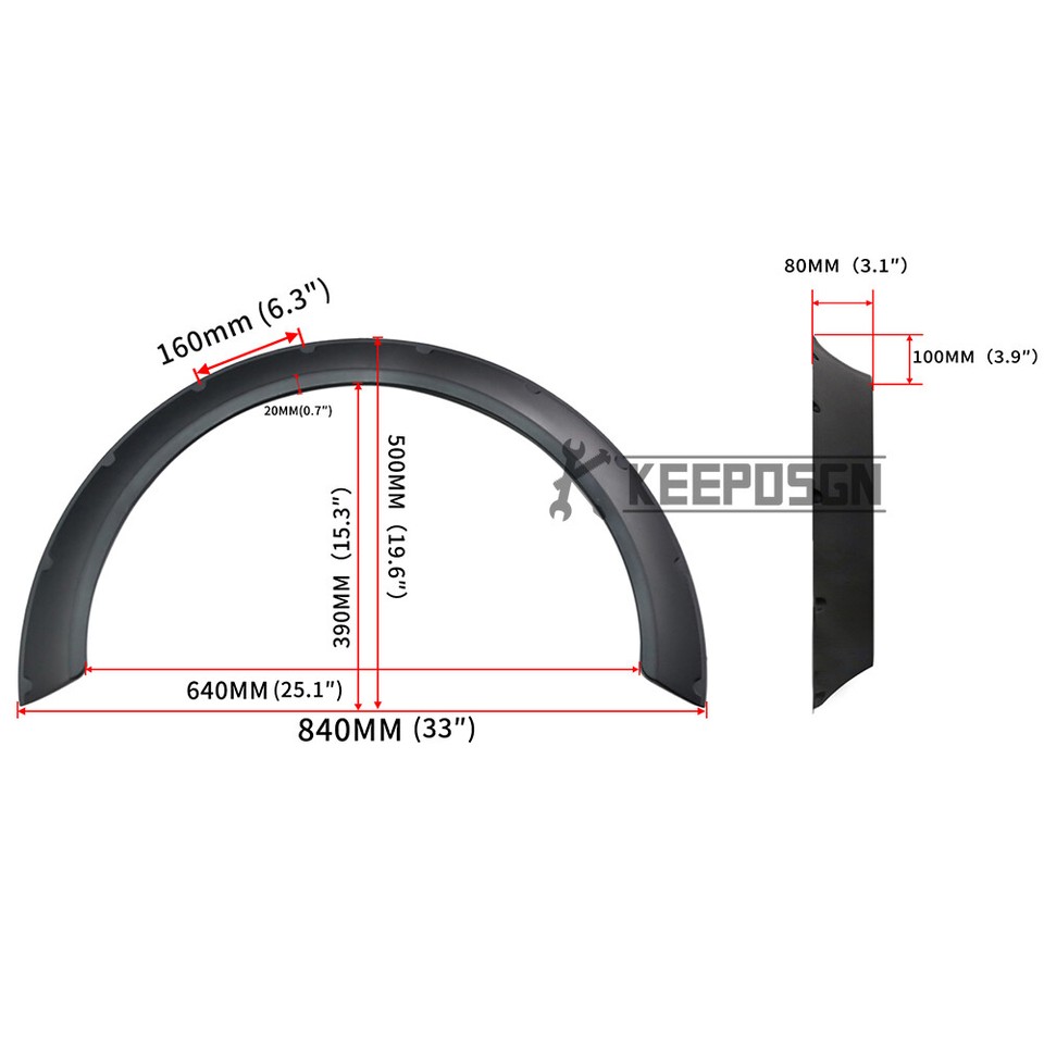 4X Fender Flares Extra Wide Body Kit Wheel Arches For VW Caddy Mk3 MK4 ...