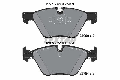 Textar 2409601 Brake Pad Set for sale online | eBay